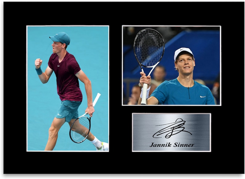 Jannik Sinner Tennis Player Signed Autograph Photo Display Poster - Etsy