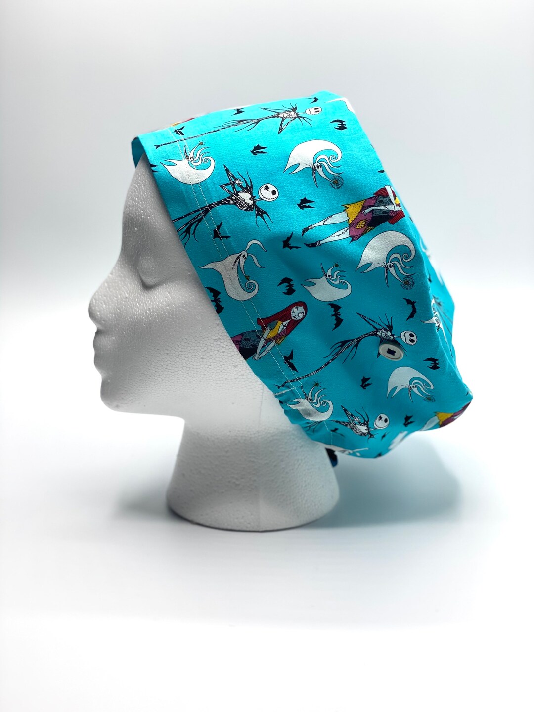 Jack Skeleton/ Disney Surgical Scrub Cap With Buttons, Nurse Cap ...