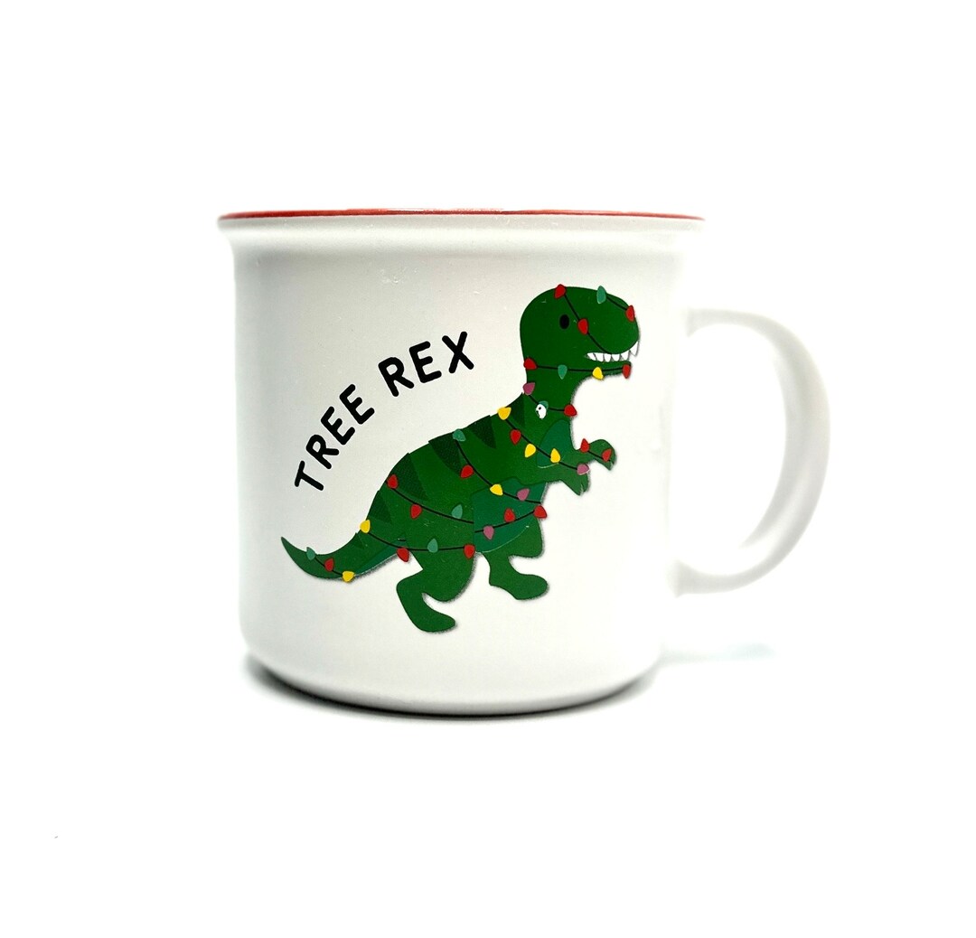 T-rex Christmas Tree Mug / Dinsour Coffee Mug / Tree Rex / - Etsy