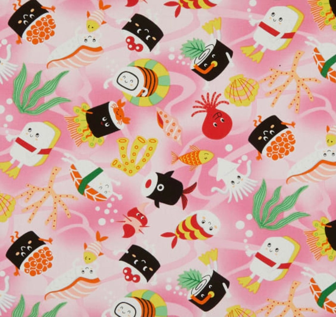 Sushi Print Surgical Scrub Cap With Buttons, Nurse Cap, Surgical Cap ...