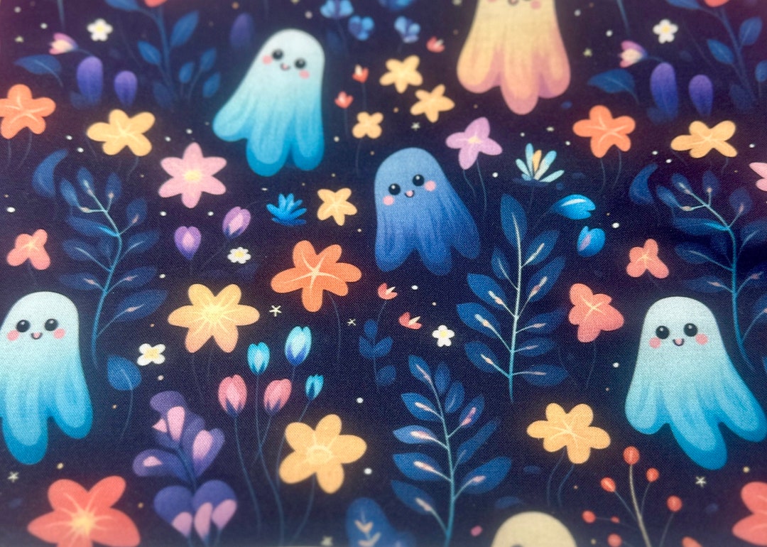 Cute Ghost Scrub Cap, Blue Forest Ghosts - Etsy