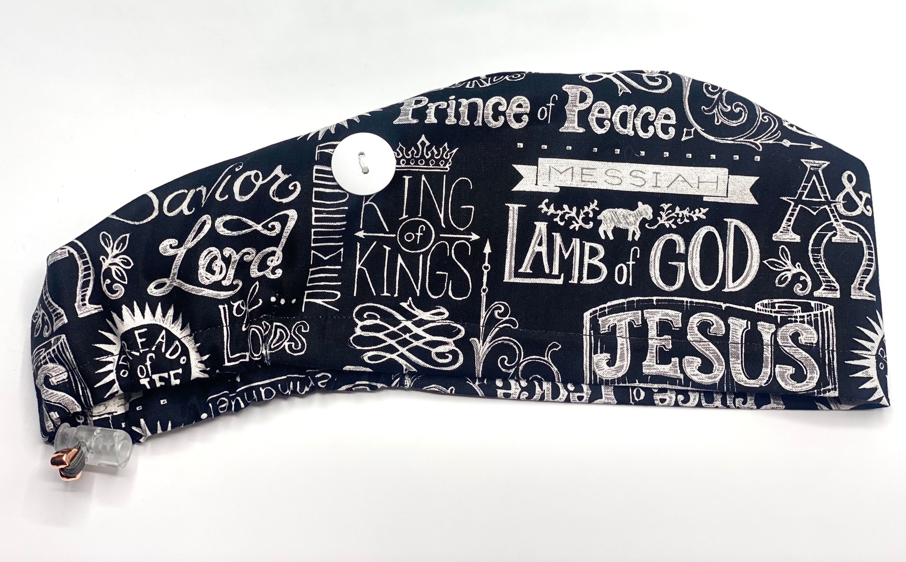 Religious Surgical Scrub Cap With Buttons Nurse Cap Easter - Etsy