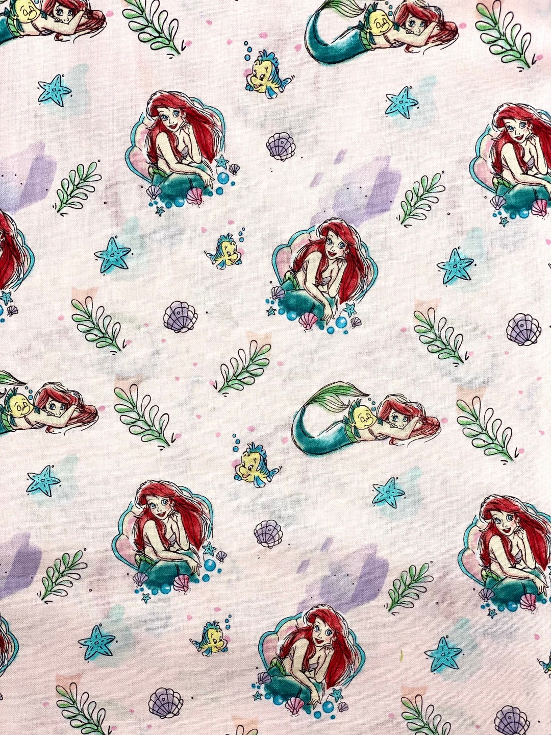 Little Mermaid Scrub Cap Disney Print Scrub Cap Pink Euro - Etsy