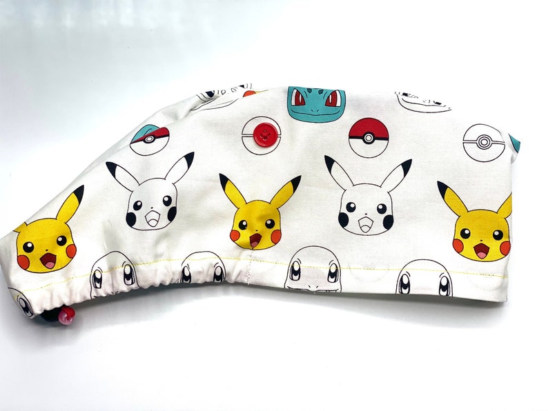 Pokemon/ Modern Surgical Scrub Cap With Buttons Nurse Cap | Etsy