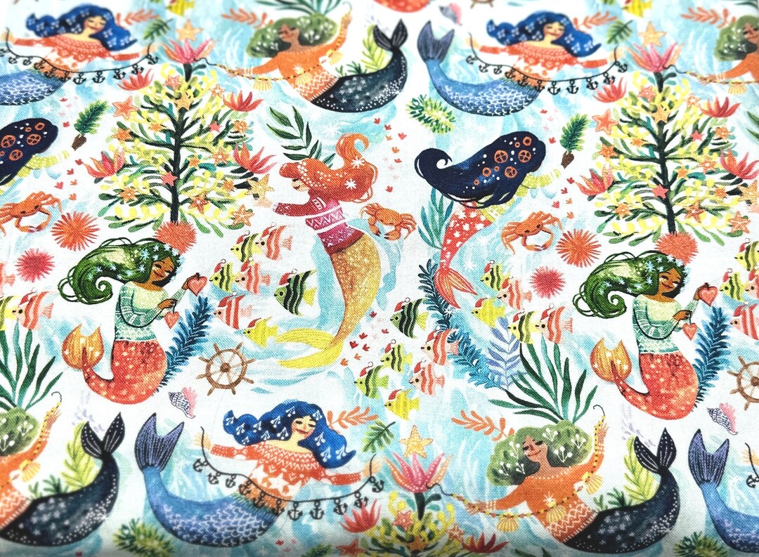 Christmas Mermaids Scrub Cap / Under the Sea Christmas - Etsy