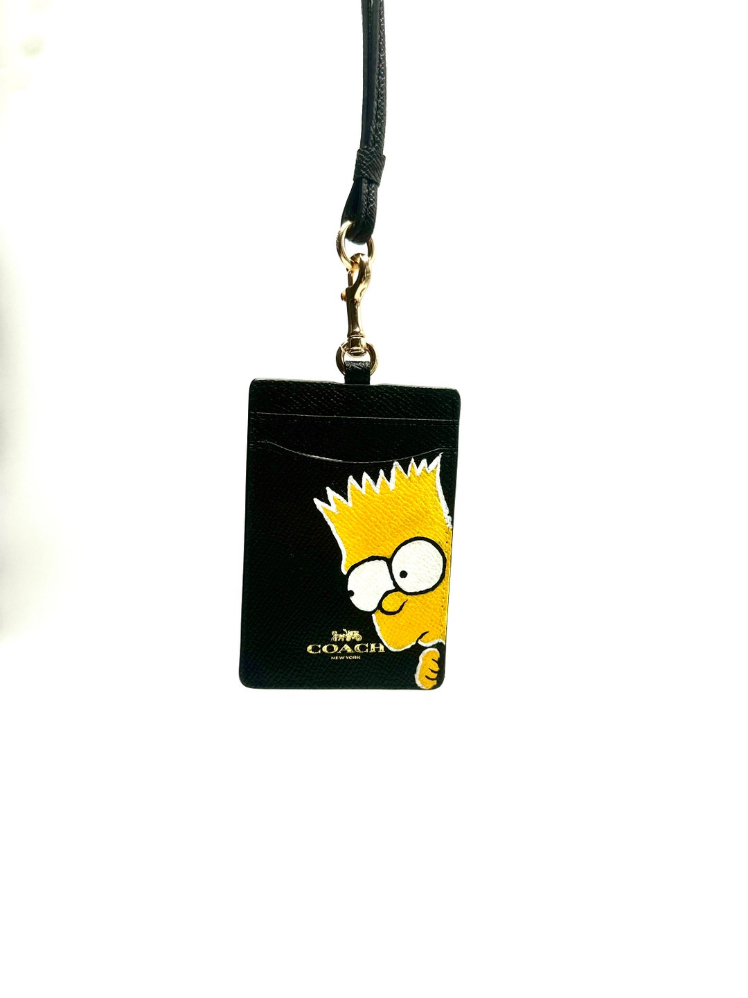 BART Simpson Custom Bade Lanyard / the Coach Passport Holder - Etsy
