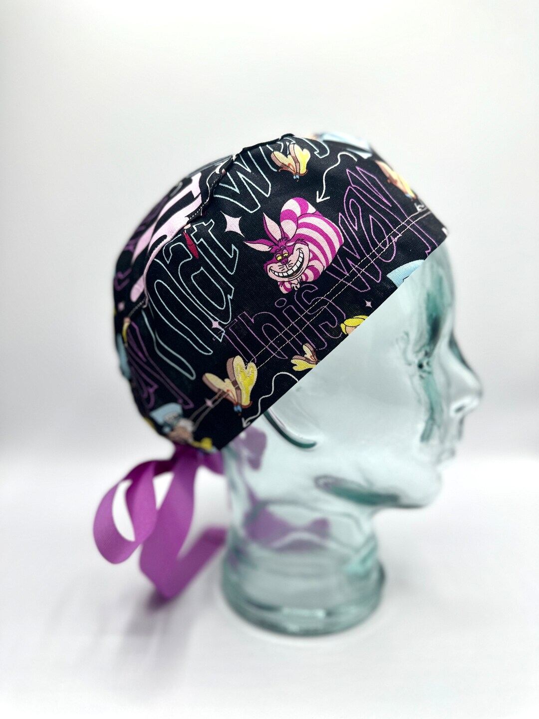Alice in Wonderland Surgical Tie Back Scrub Cap, the Mad Hatter and ...