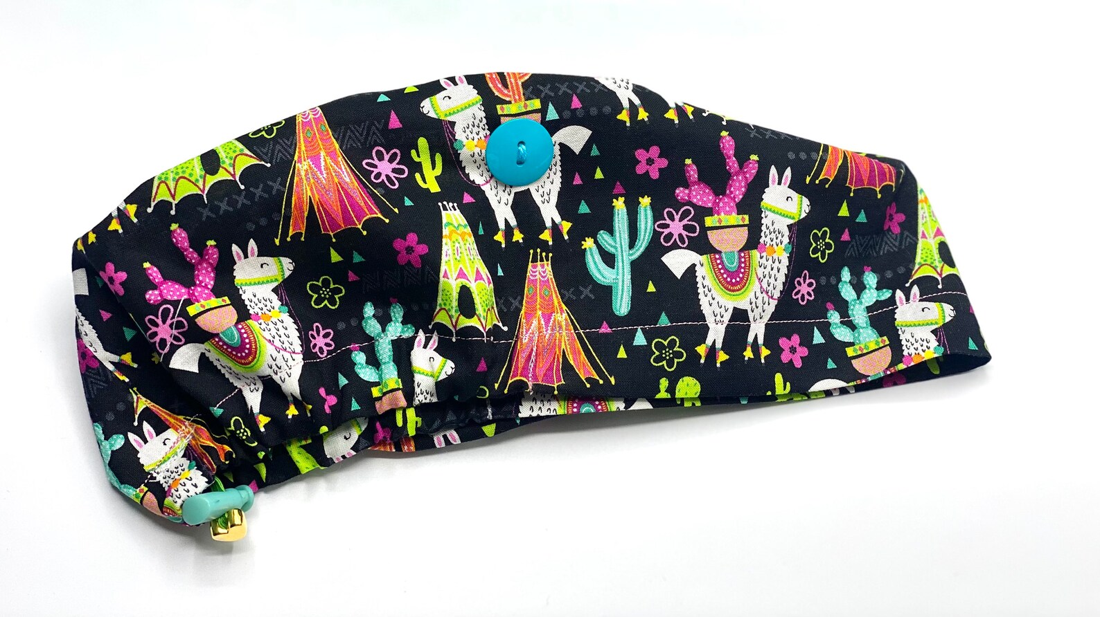 Lama Print / Modern Surgical Scrub Cap With Buttons Nurse | Etsy