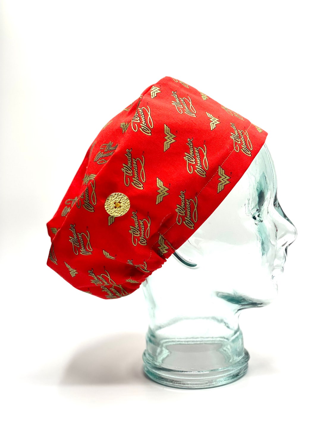 Wonder Woman Surgical Scrub Cap With Buttons, Wonder Woman Scrubs ...