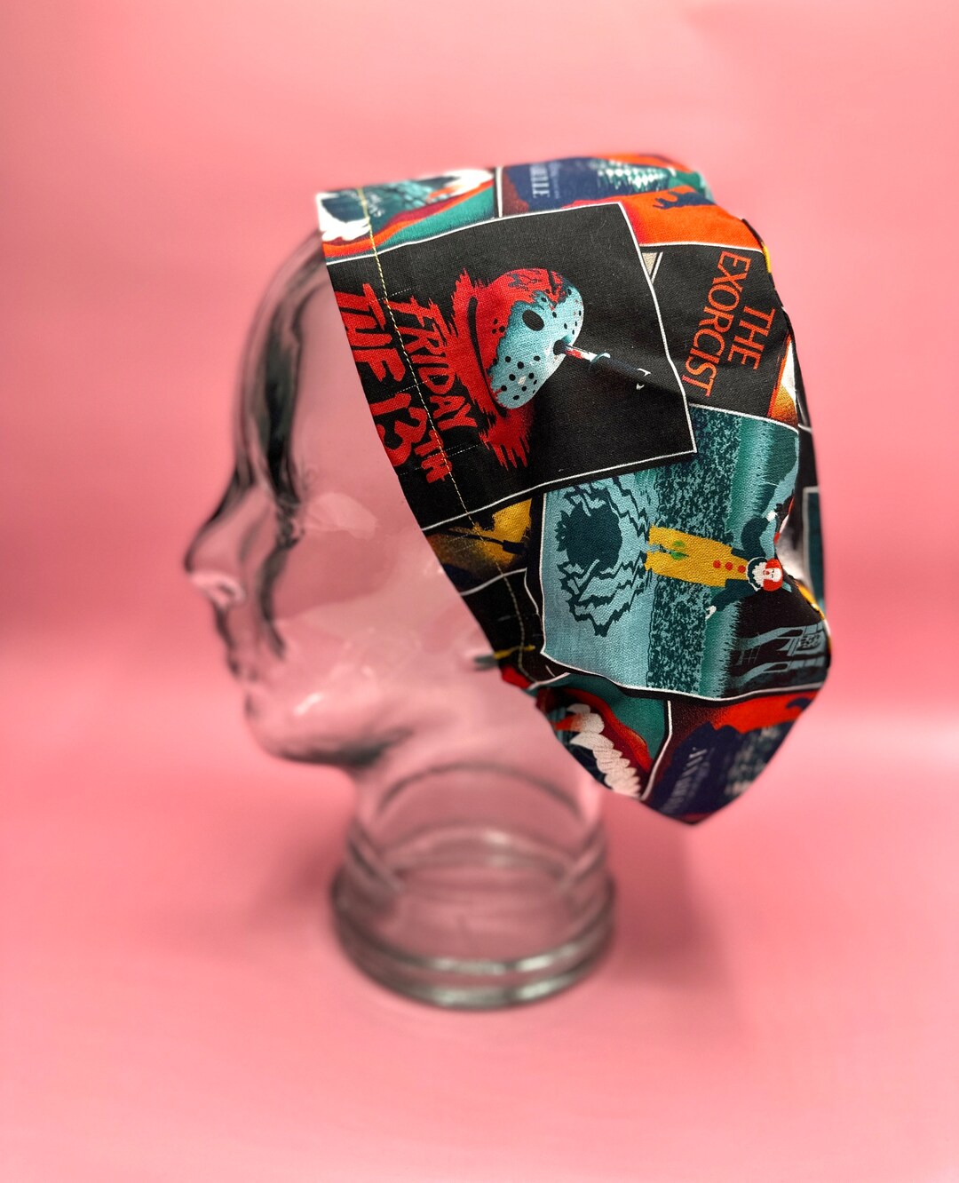 Horror Movie Scrub Cap, Halloween Surgical Cap, Adjustable 80s Horror ...