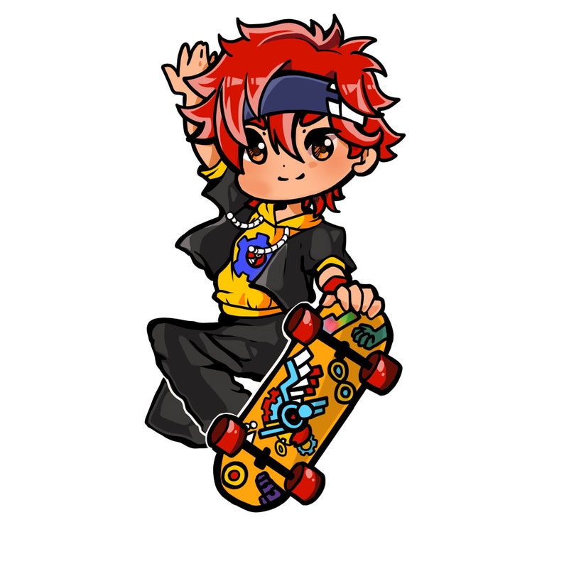 Sk8 the Infinity Reki Inspired Chibi Sticker - Etsy
