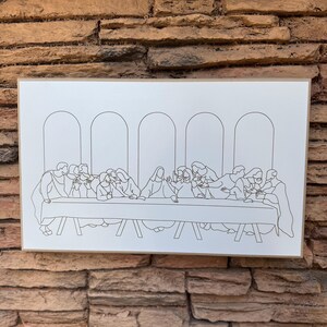 Minimalist Outline Last Supper - Etsy