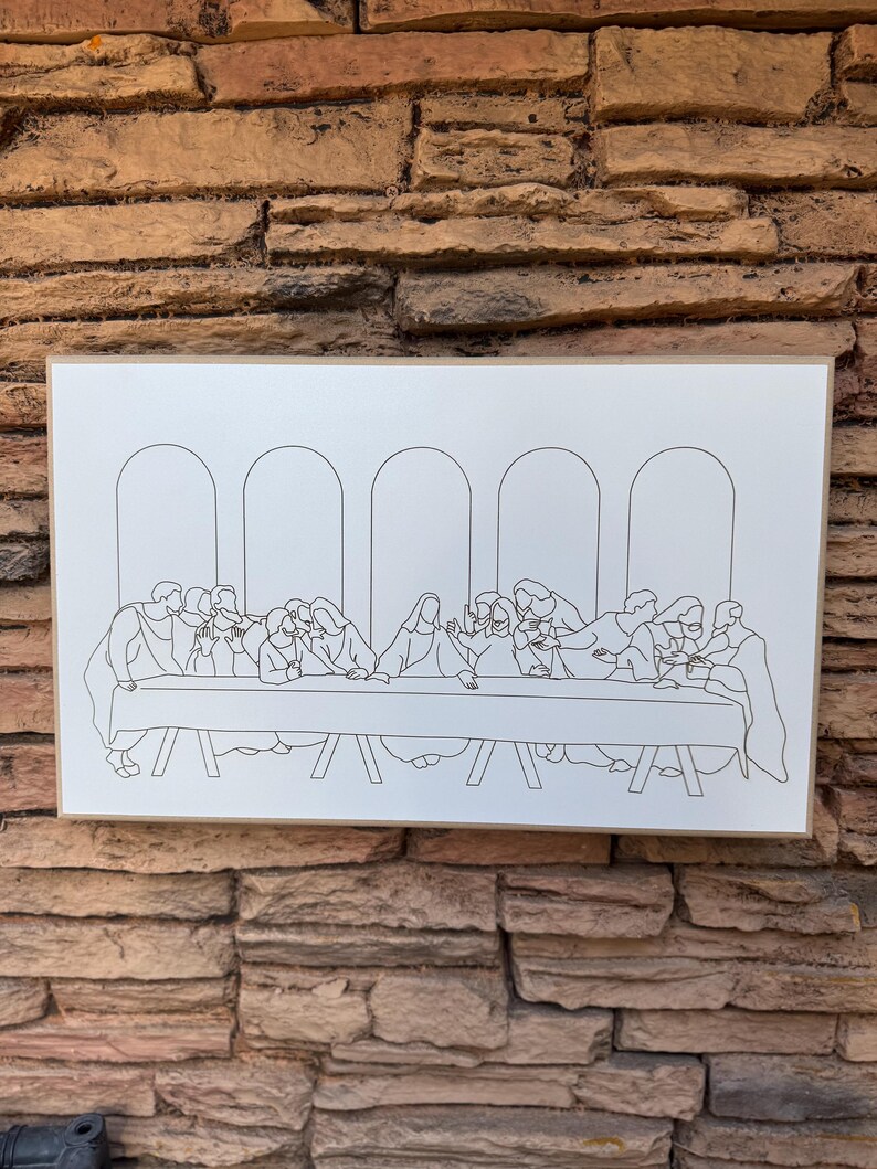 Minimalist Outline Last Supper - Etsy