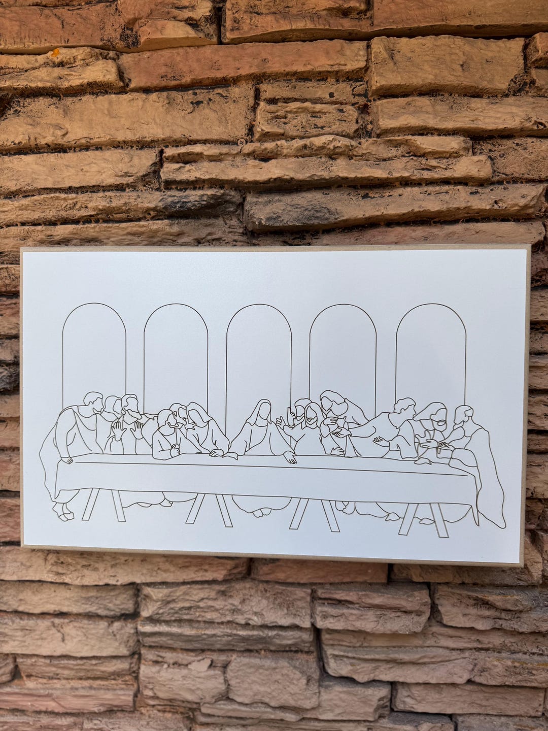 Minimalist Outline Last Supper - Etsy