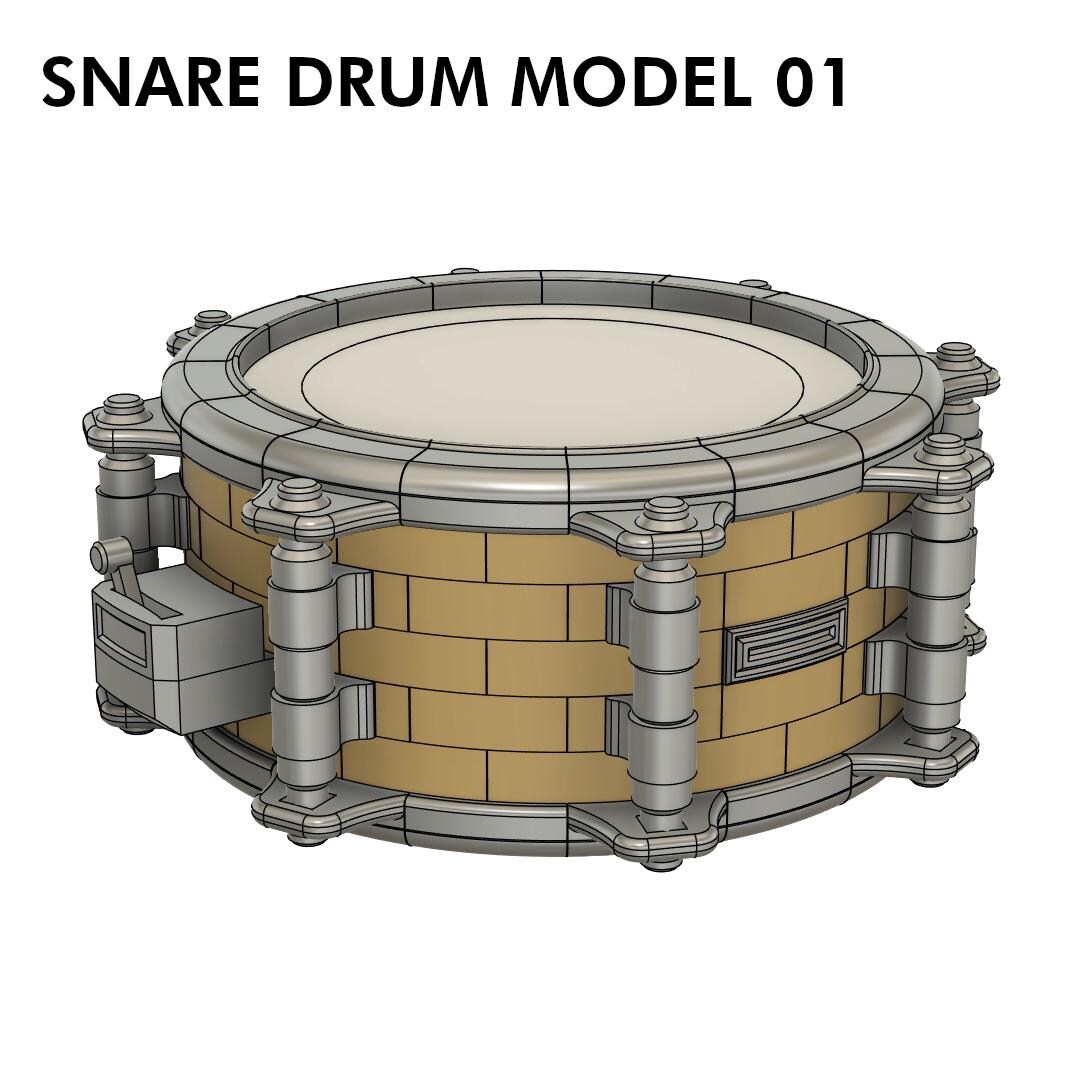 Beat Blokz Buildable Snare Drum Model Model 1 1/4 Scale 3D STL Files - Etsy