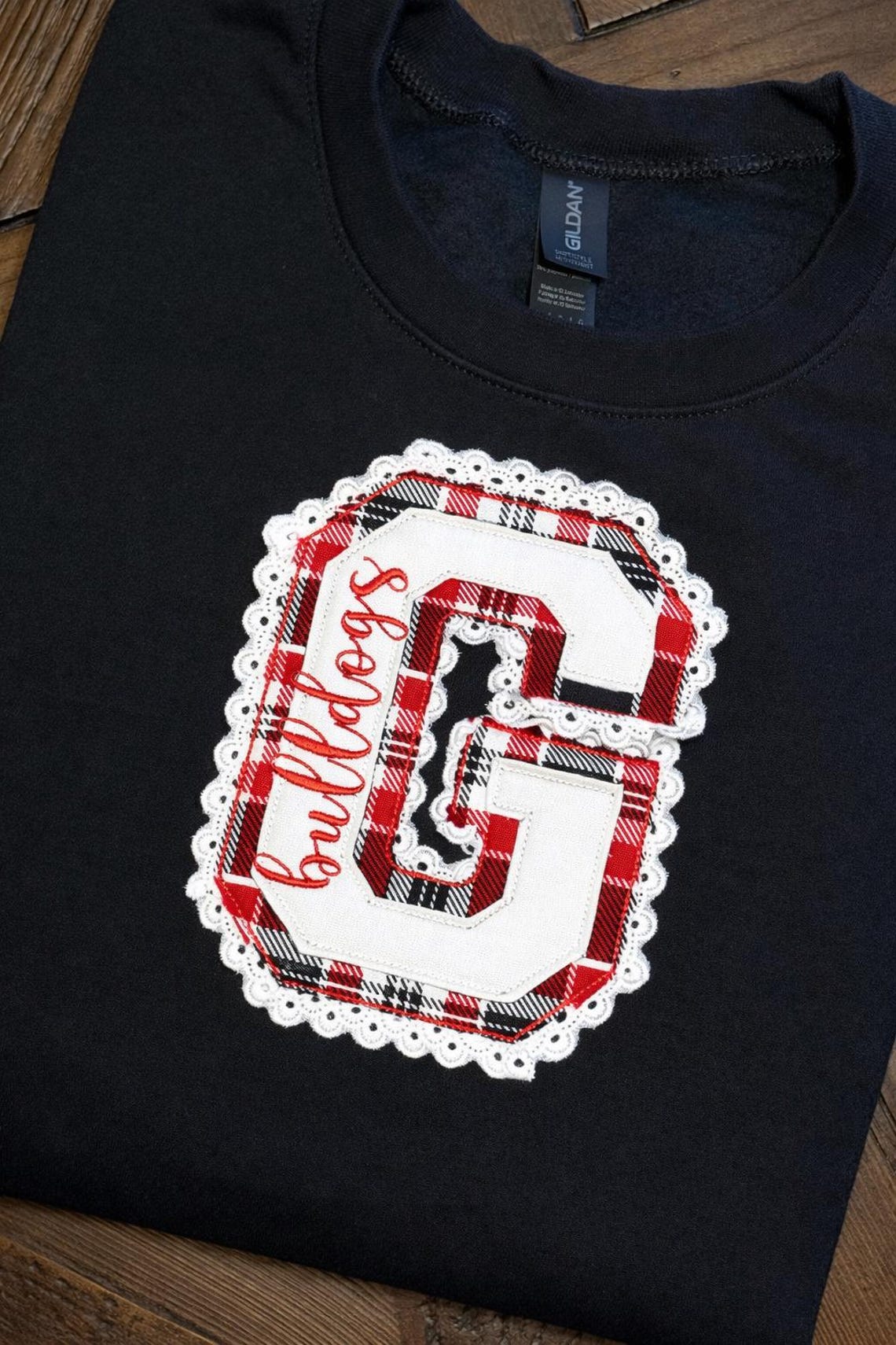 Varsity Lace Double Appliqué Sweatshirt - Etsy
