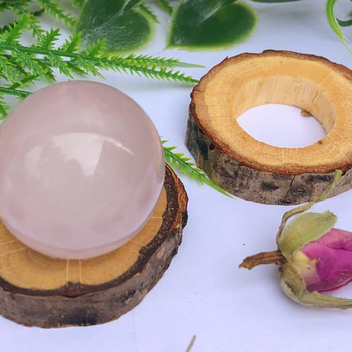 Simple Wooden Sphere Stand Crystal Sphere Holder Home | Etsy