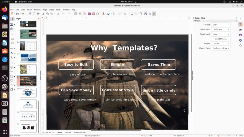 Libreoffice or Openoffice Draw Template - Presentations - Etsy
