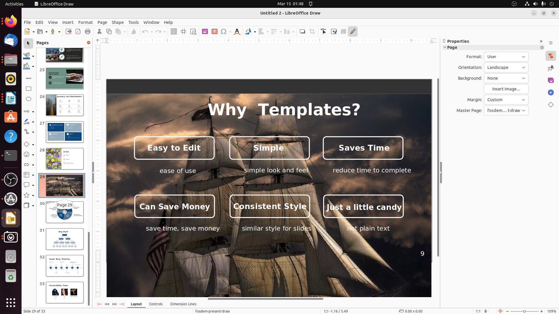 Libreoffice or Openoffice Draw Template Presentations - Etsy