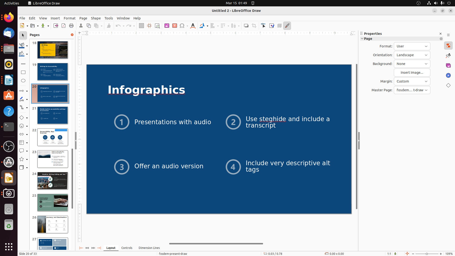 Libreoffice or Openoffice Draw Template Presentations - Etsy