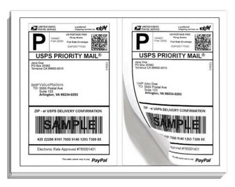 Half Sheet Shipping Labels - Etsy