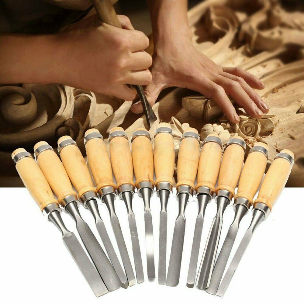 The Best! Premium 12 Piece Wood Carving Hand Chisel Tool Set ...