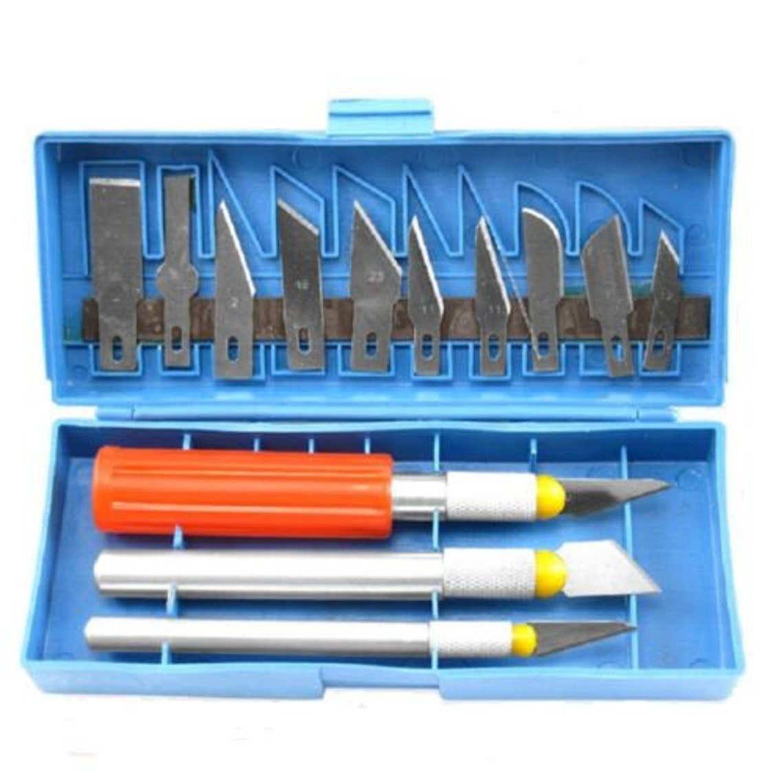 The Best and Toughest 16pc Hobby Razor Knife Set W/blades W/case ...