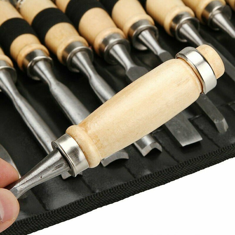 The Best! Premium 12 Piece Wood Carving Hand Chisel Tool Set ...