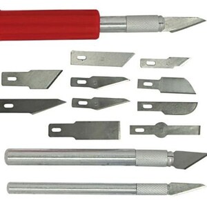 The Best and Toughest 16pc Hobby Razor Knife Set W/blades W/case ...