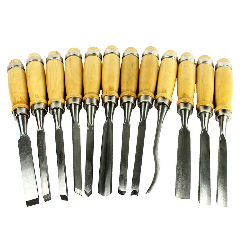 The Best! Premium 12 Piece Wood Carving Hand Chisel Tool Set ...