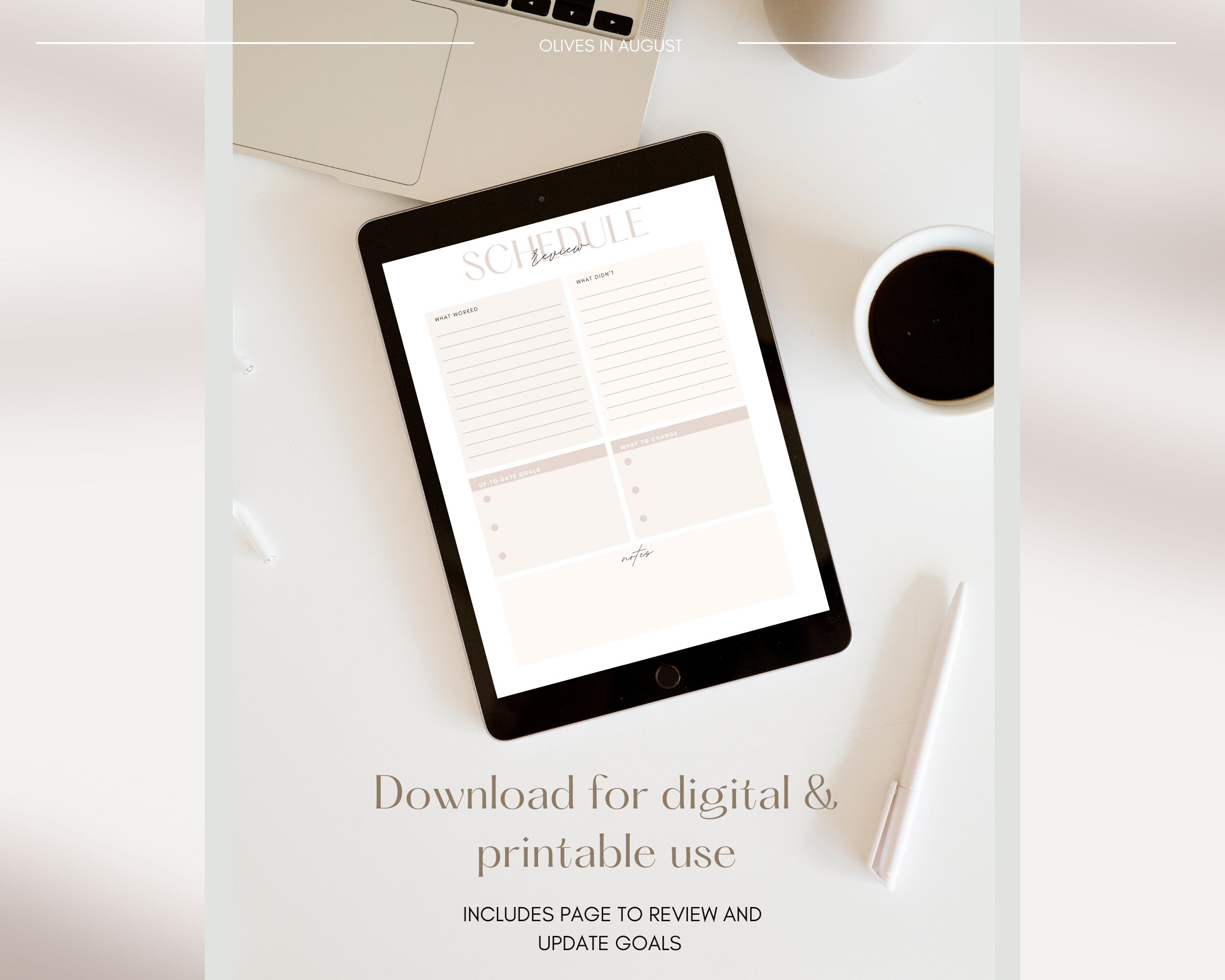 Daily and Weekly Schedule Printables | Minimalist Design | 4 Versions ...