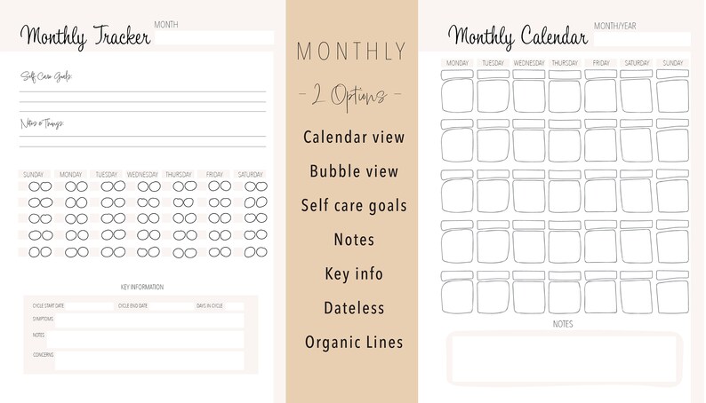 Printable Monthly Period and Ovulation Tracker for Tracking - Etsy