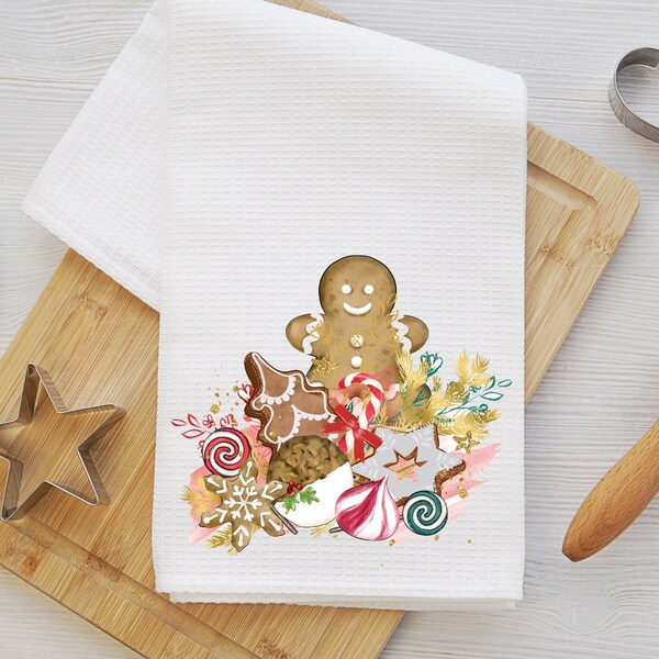 Gingerbread Kitchen Towel - Etsy