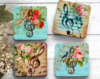Music Notes Coasters - Etsy