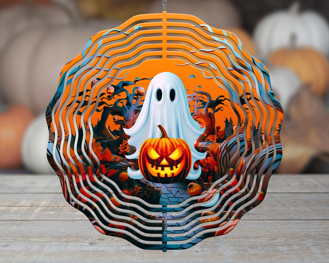 Halloween Ghost Wind Spinner Spooky Hanging Garden Spinner - Etsy