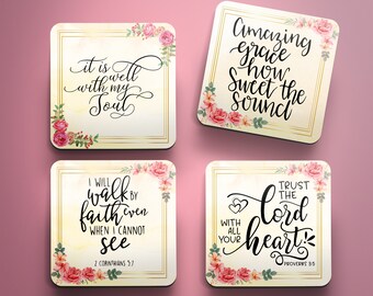 Bible Verse Coasters | Etsy