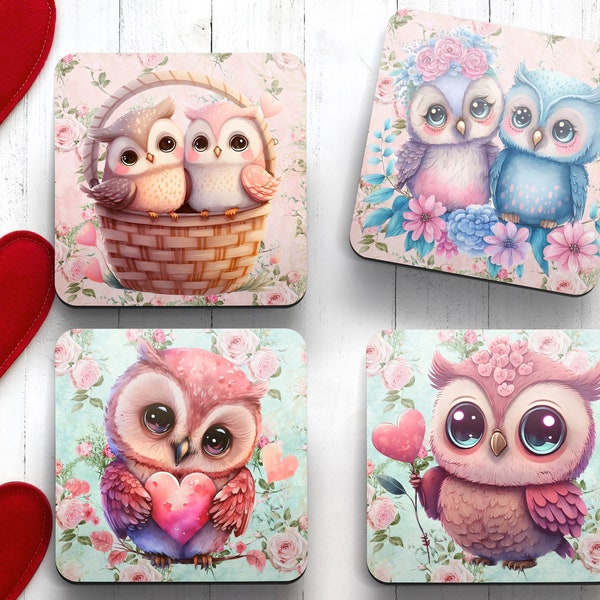 Owl Coasters - Etsy
