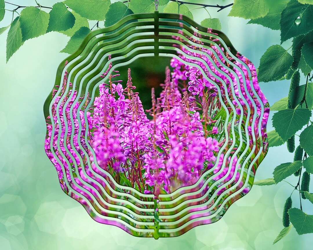 Fireweed Floral Wind Spinner / Hanging Garden Spinner / Garden - Etsy