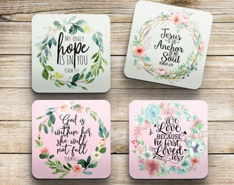 Bible Verse Coasters | Etsy