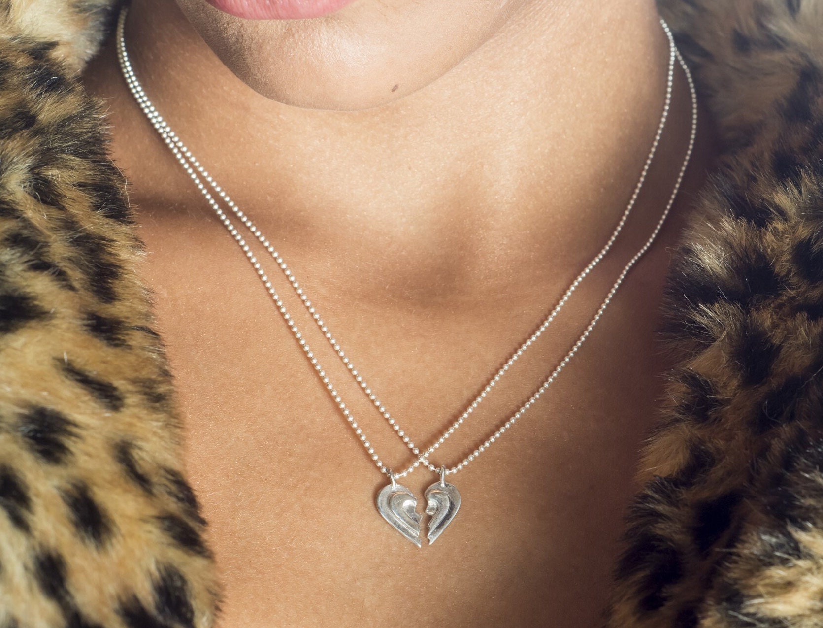 Half Heart Necklace For Couples Set