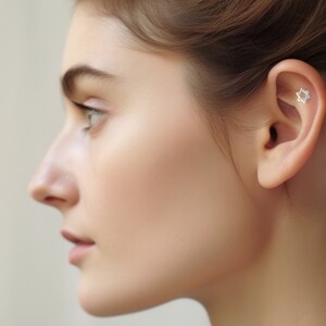 Star of David Nose Stud, Jewish Star Piercing, Magen David Nose Ring ...