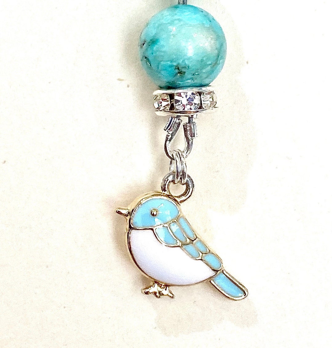 Blue Bird Charm - Etsy