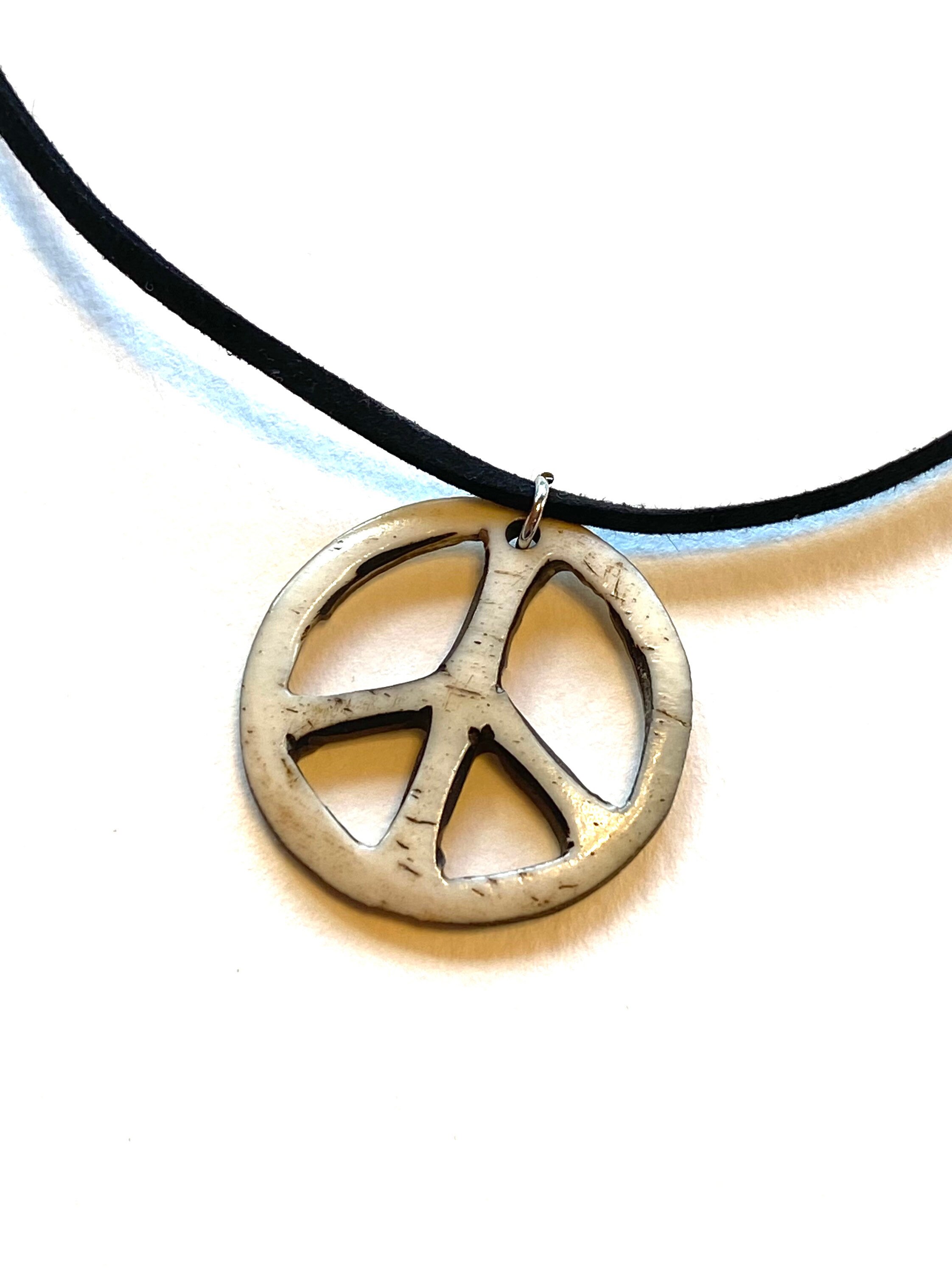Peace Sign Necklace - Etsy