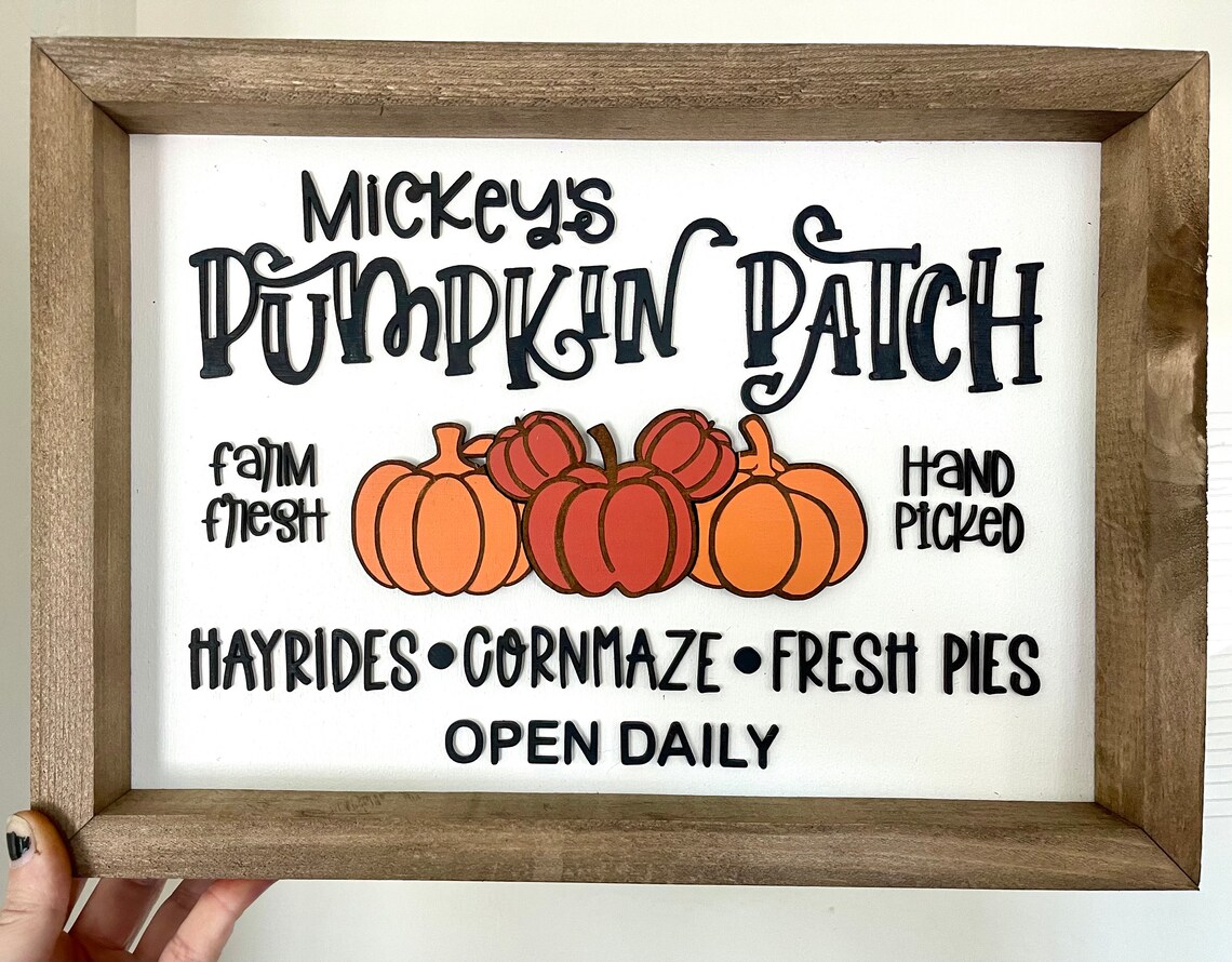 Mickeys Pumpkin Patch Disney Fall Sign / Disney Thanksgiving - Etsy