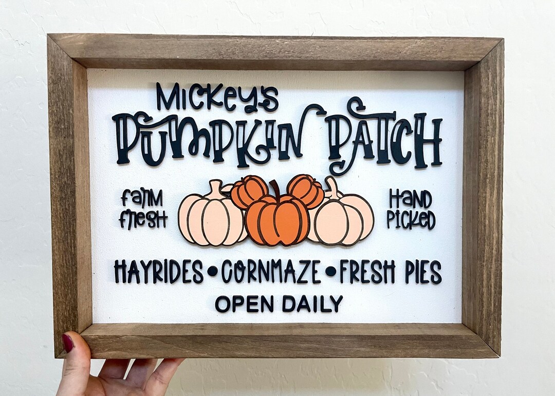 Mickeys Pumpkin Patch Disney Fall Sign / Disney Thanksgiving / Mickey ...