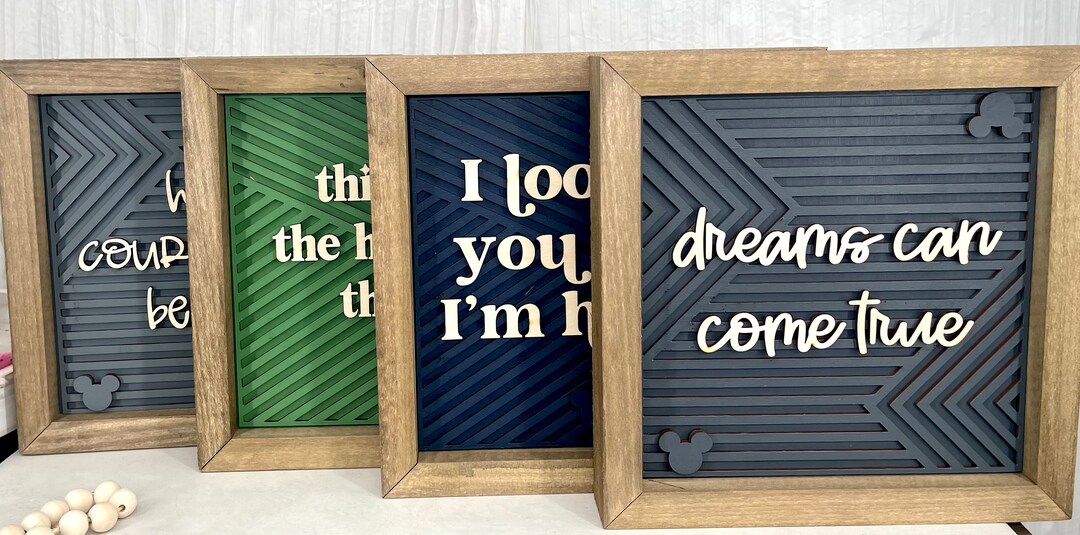 Disney Quote Signs / Disney Peter Pan Sign / Disney Finding Nemo Wood ...