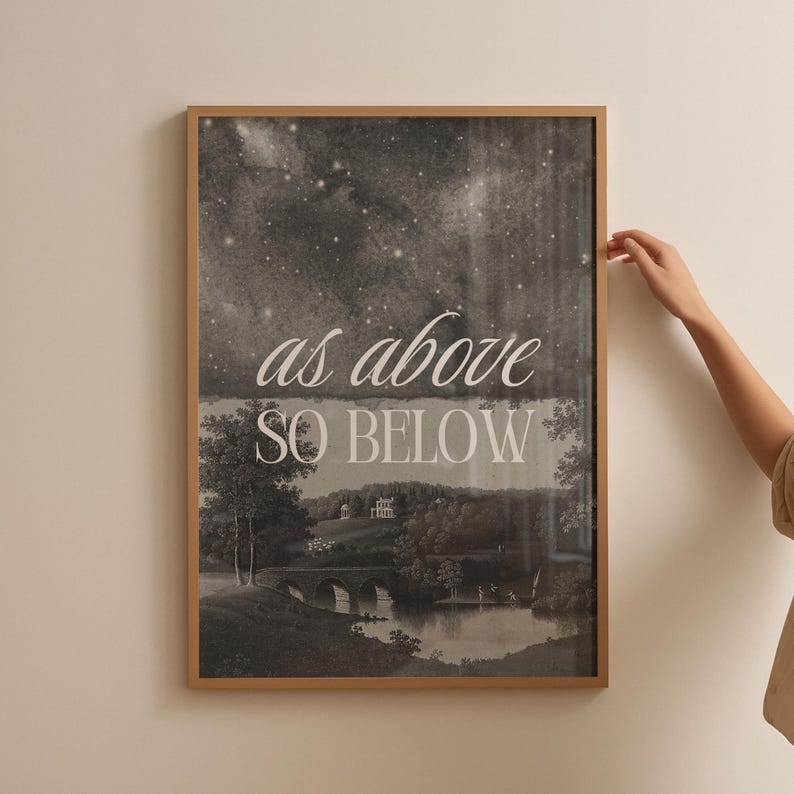 As Above so Below Print: Mystical Astrology Art (digital Download) - Etsy