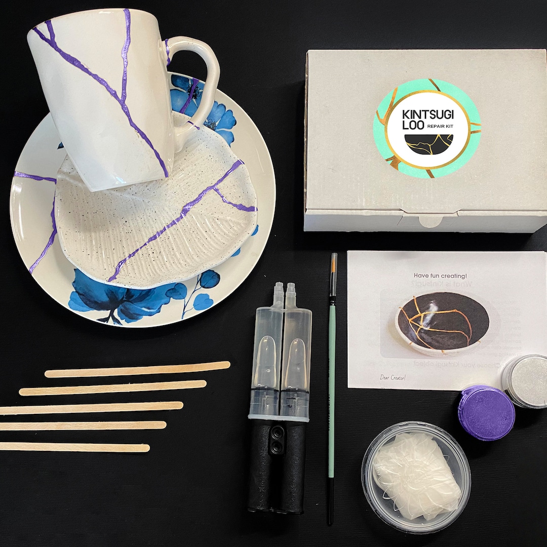 Kintsugi DIY Repair Kit, Japanese Kintsugi Craft Set, Kintsugi Pottery DIY Kit Japanese Art of ...