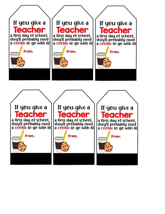 Teacher First Day Gift Tag - Etsy