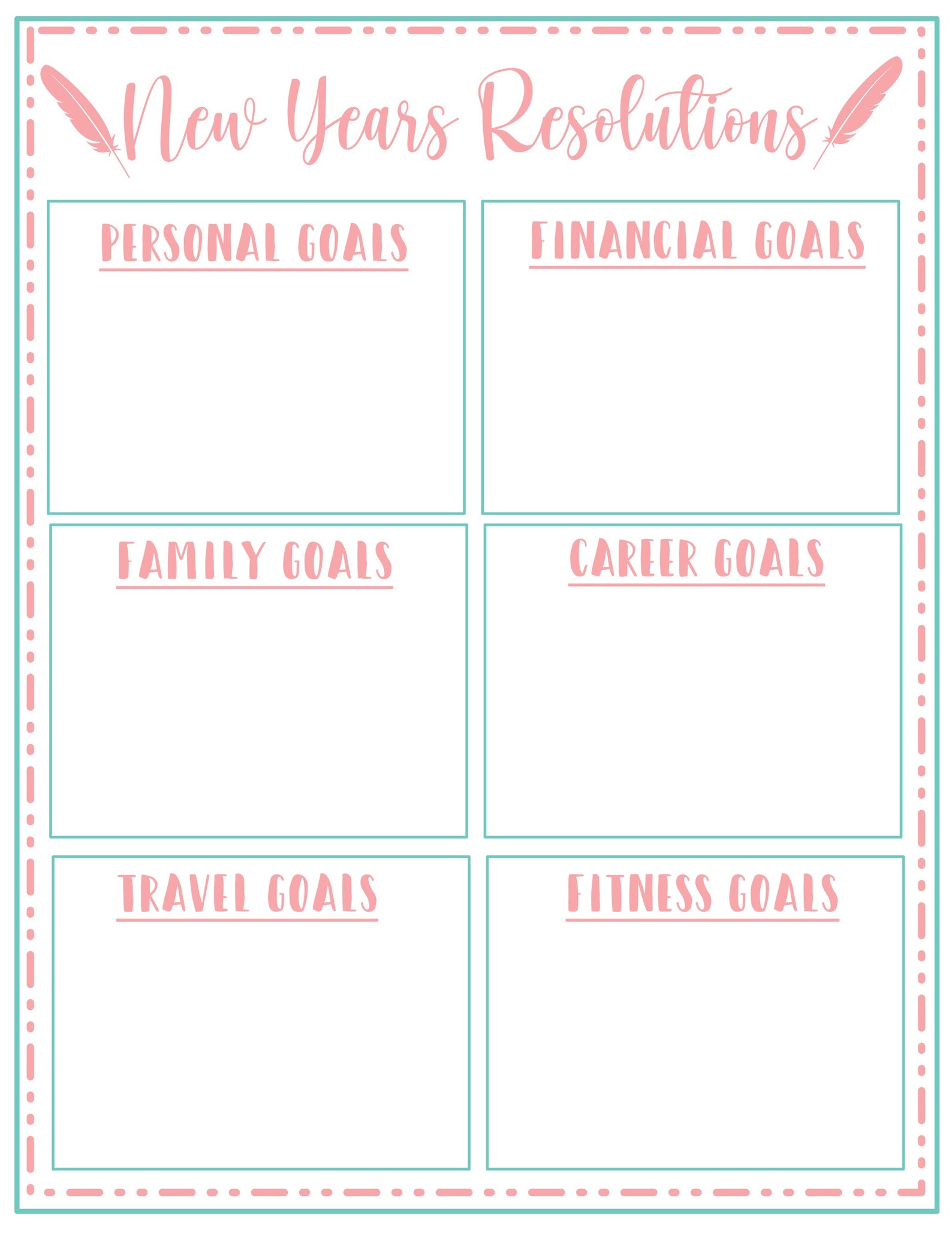 New Years Resolution Printable Resolutions Monthly - Etsy